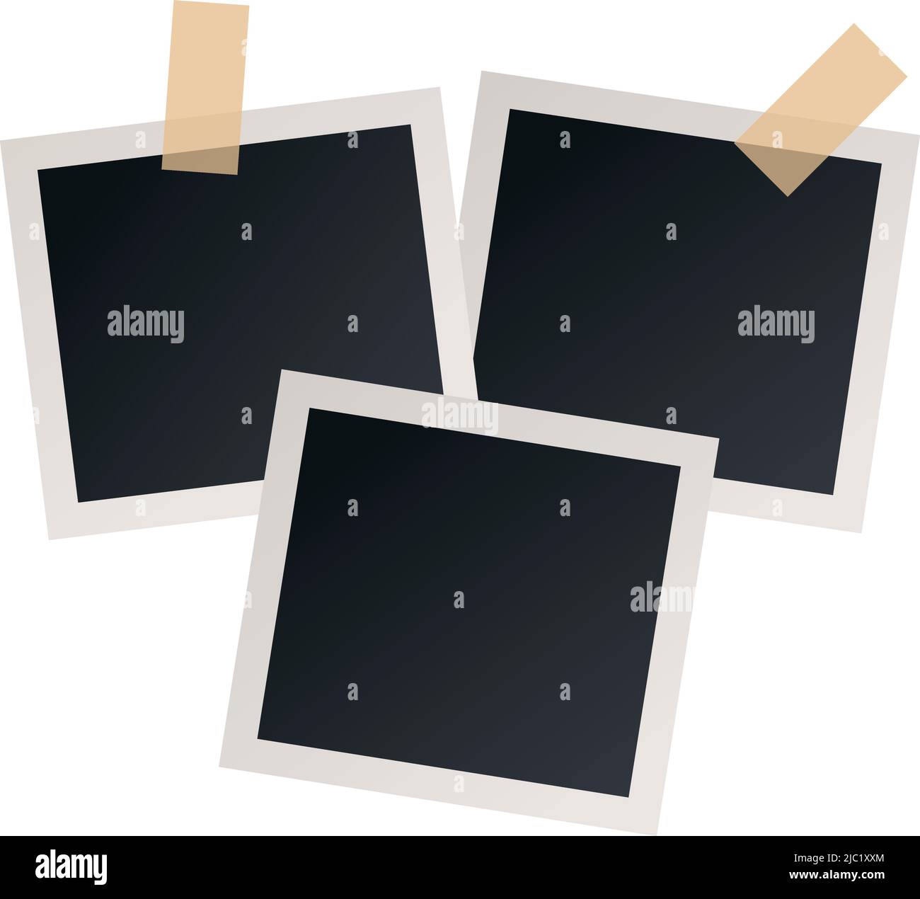 Hanging photo picture layout. Album card template Stock Vector Image ...