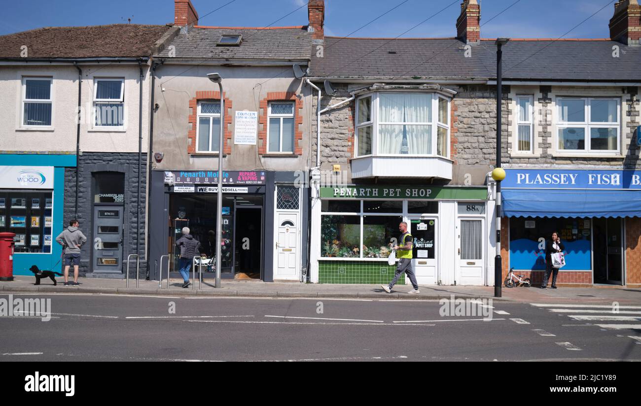 Plassey Street Penarth Town Centre Penarth South Wales Stock Photo - Alamy