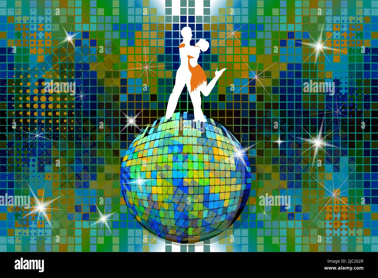 Dancing on a ball Stock Vector Images - Alamy
