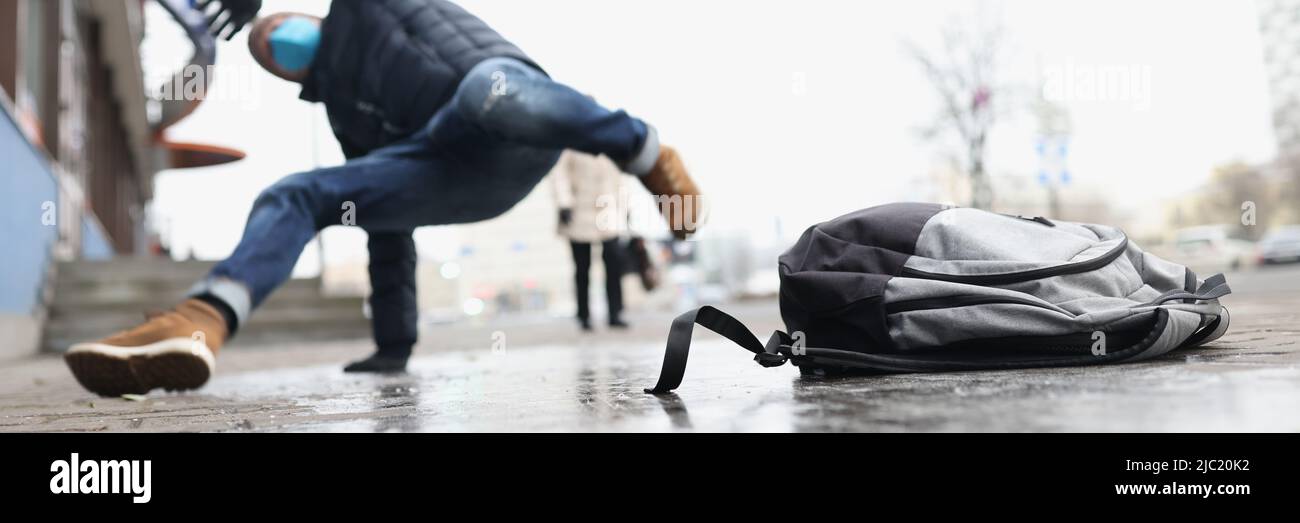 Person falling ground hi-res stock photography and images - Alamy