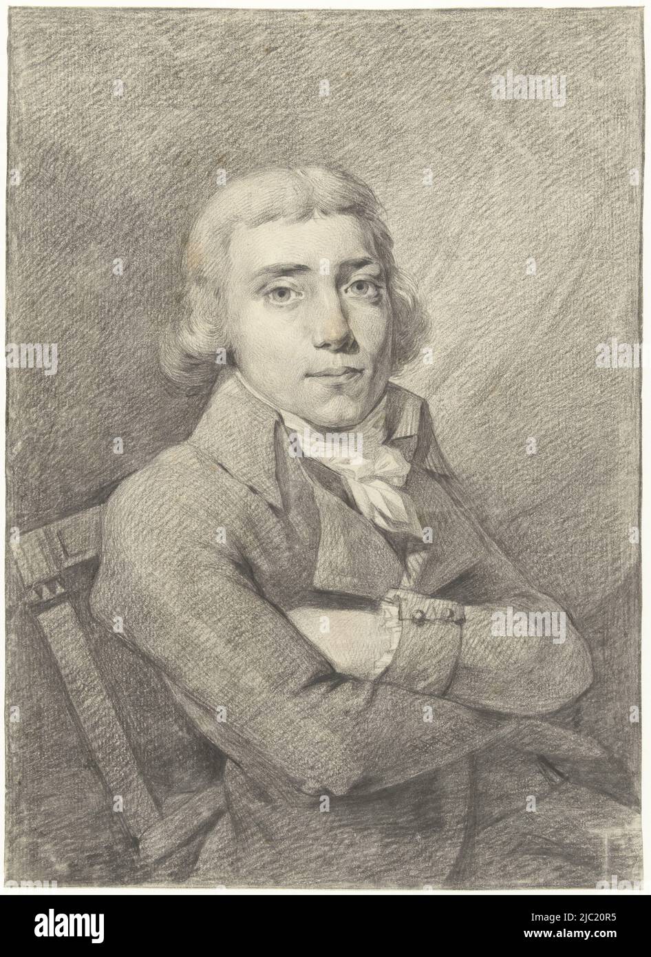 Johannes Pieter de Frey (self-portrait?), draughtsman: Johannes Pieter ...