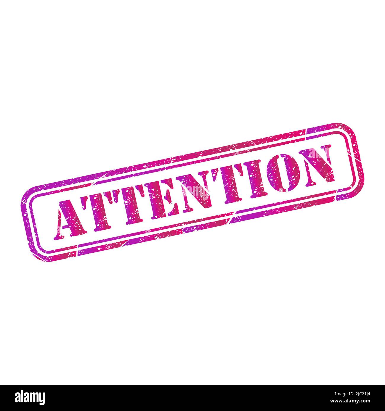 Attention stamp symbol, label sticker sign button, text banner vector ...