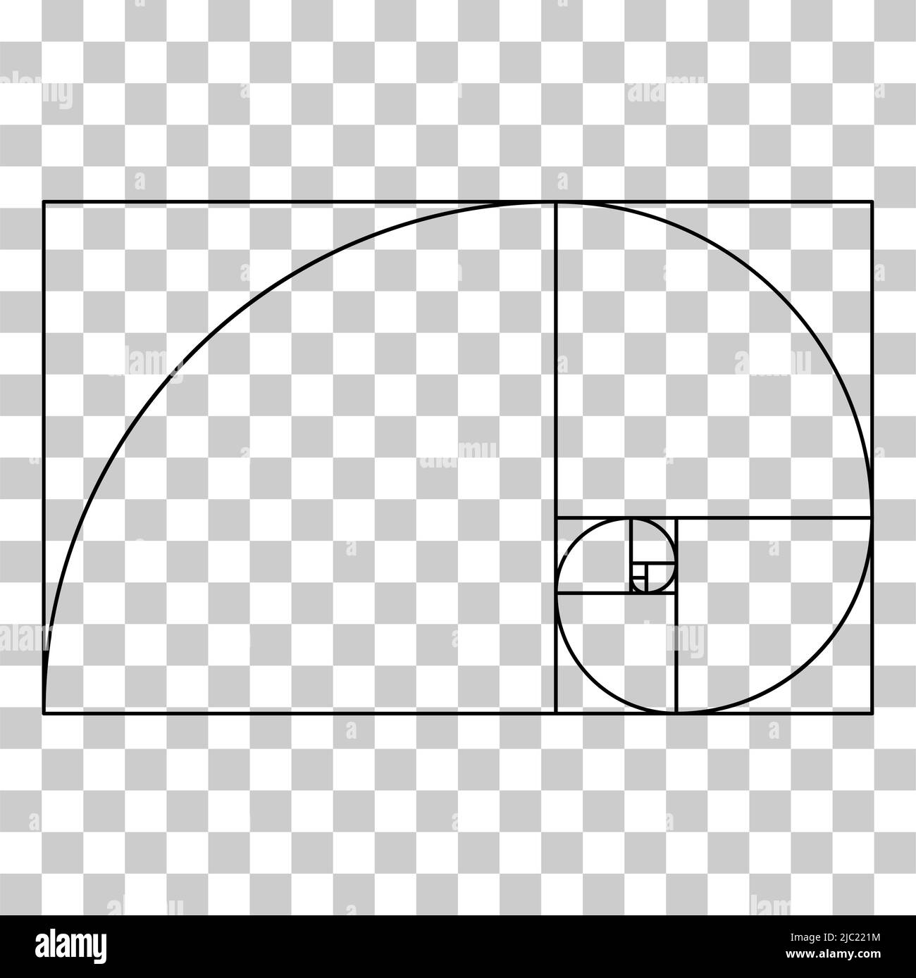 Golden ratio minimalistic icon. Geometric shapes flat proportion vector ...