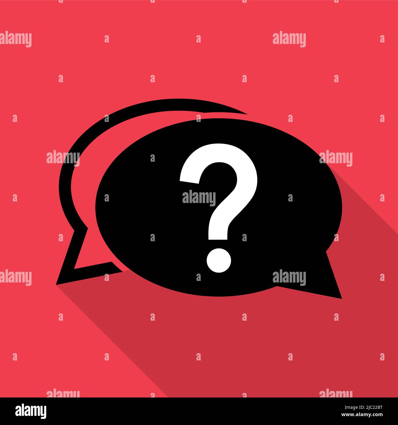 Question icon mark, help or ask bubble graphic symbol, web faq vector ...