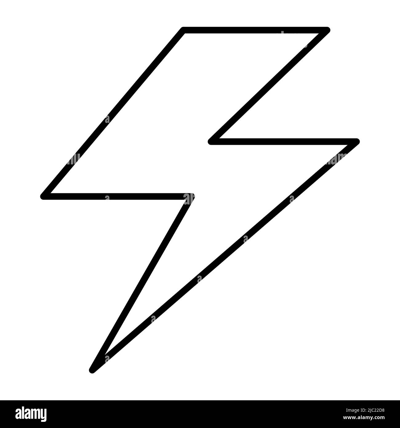 Light flash icon, electric charge power symbol, graphic flat design ...