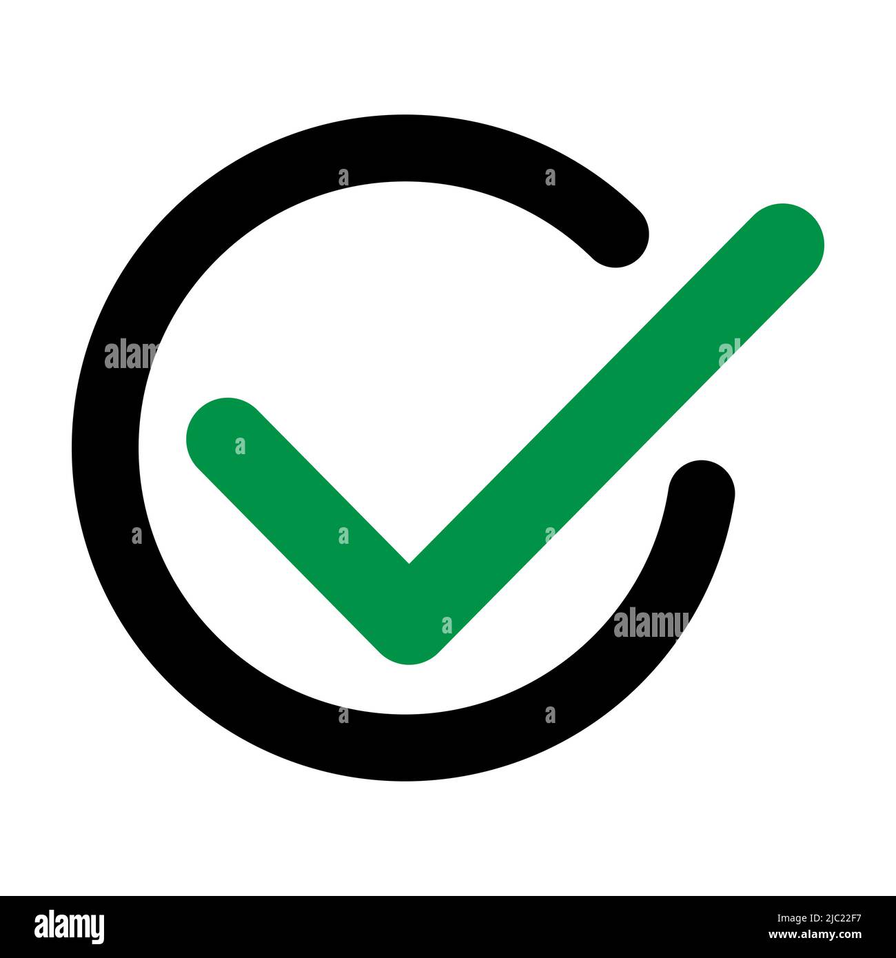 Check mark, tick icon, succes - yes vector illustration isolated on ...