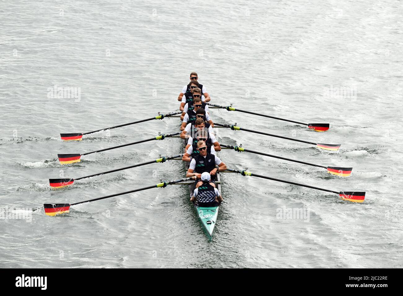 Dortmund, Germany. 09th June, 2022. The new German Eight is sailing on ...