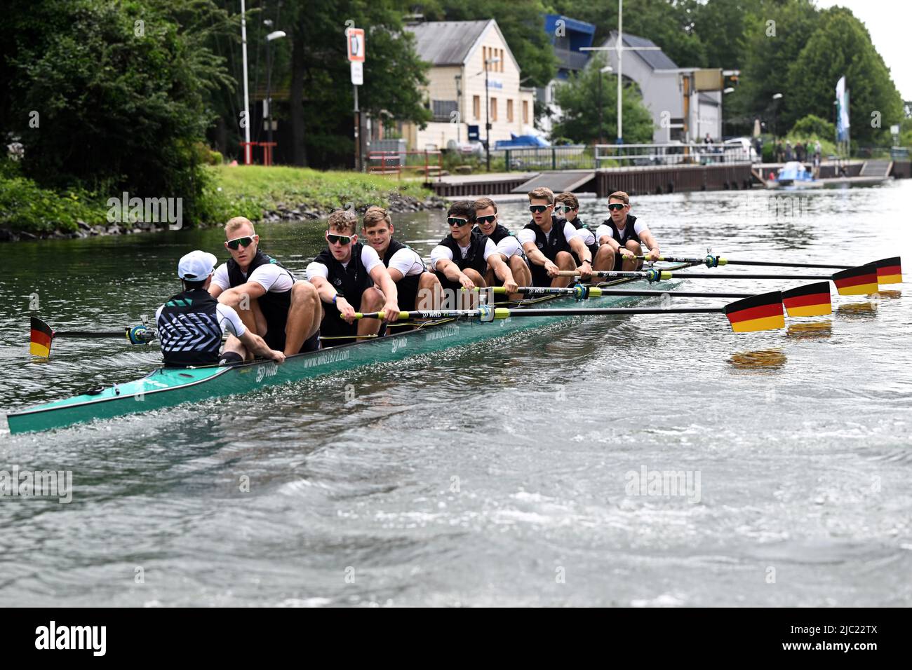 Dortmund, Germany. 09th June, 2022. The new German Eight is sailing on ...