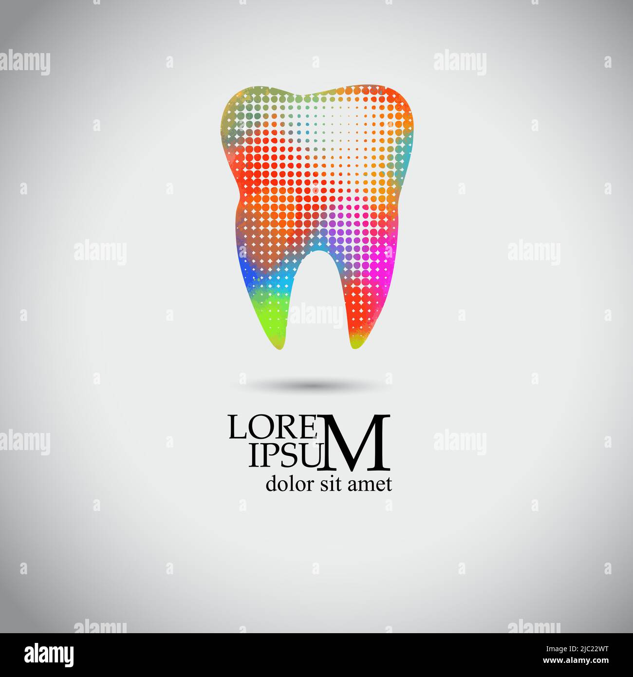 colorful Tooth icon - dental logo template vector illustration Stock ...