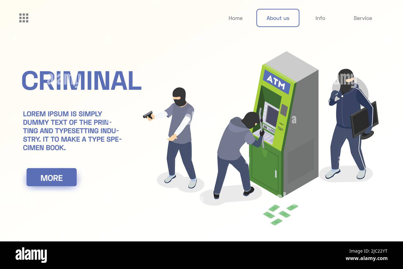 Theft atm Stock Vector Images - Alamy