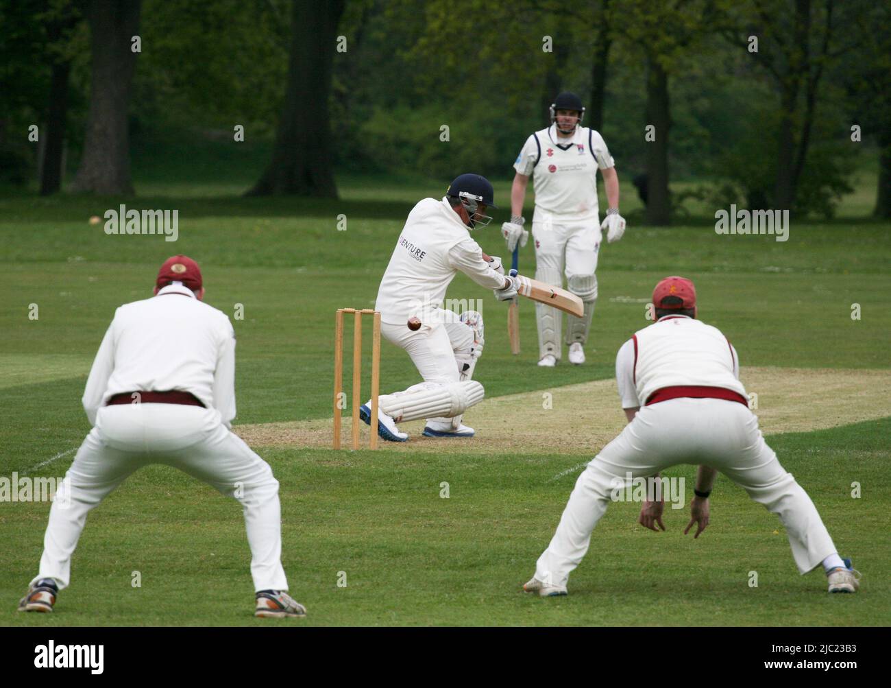 Village cricket match in England Stock Photo - Alamy