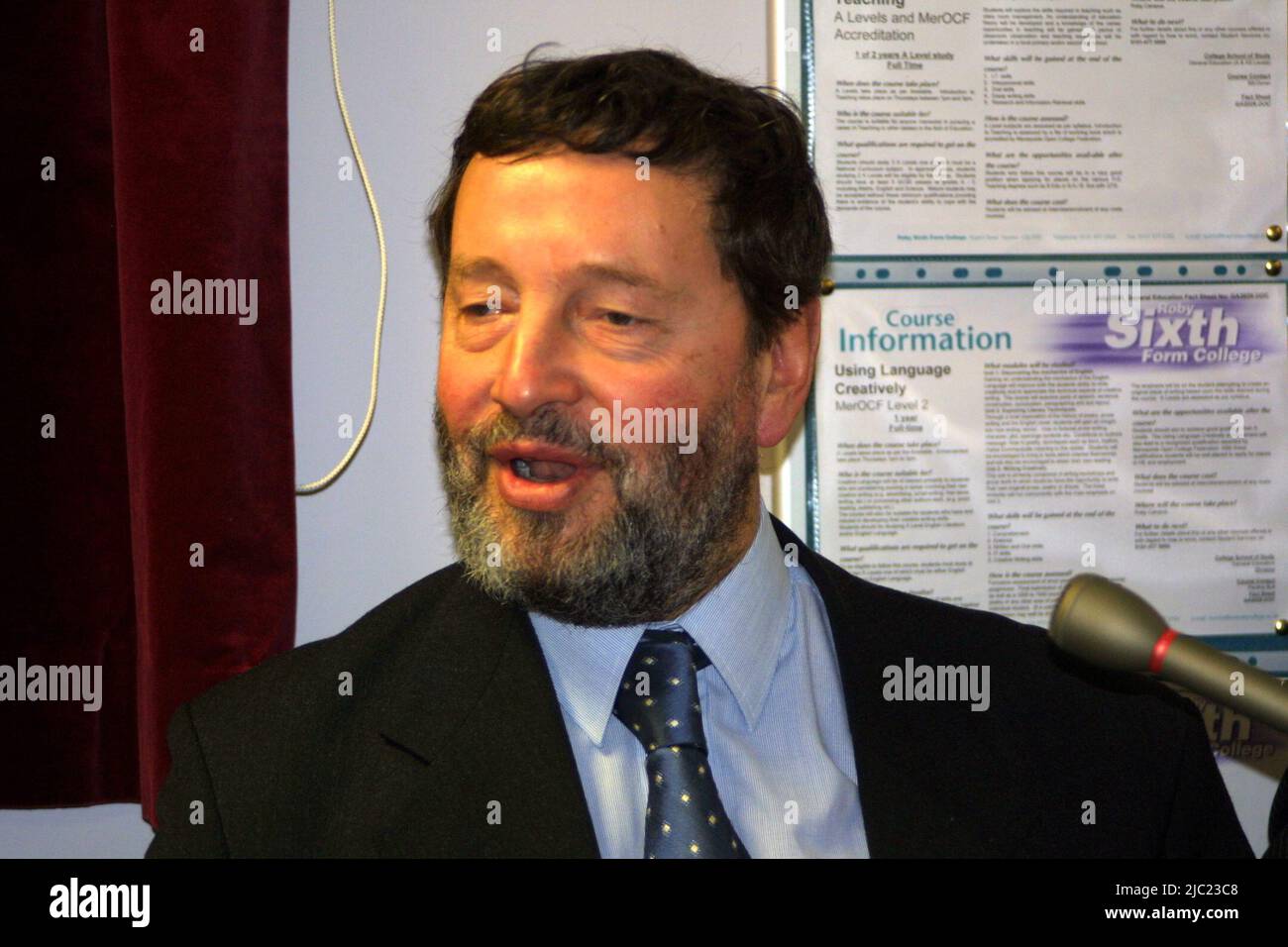 Portrait of British politician David Blunkett 2002 Stock Photo - Alamy