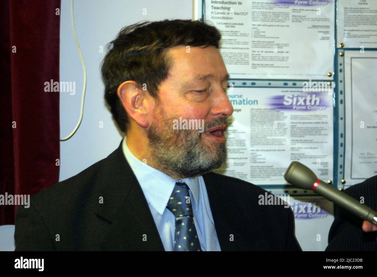 Portrait of British politician David Blunkett 2002 Stock Photo - Alamy