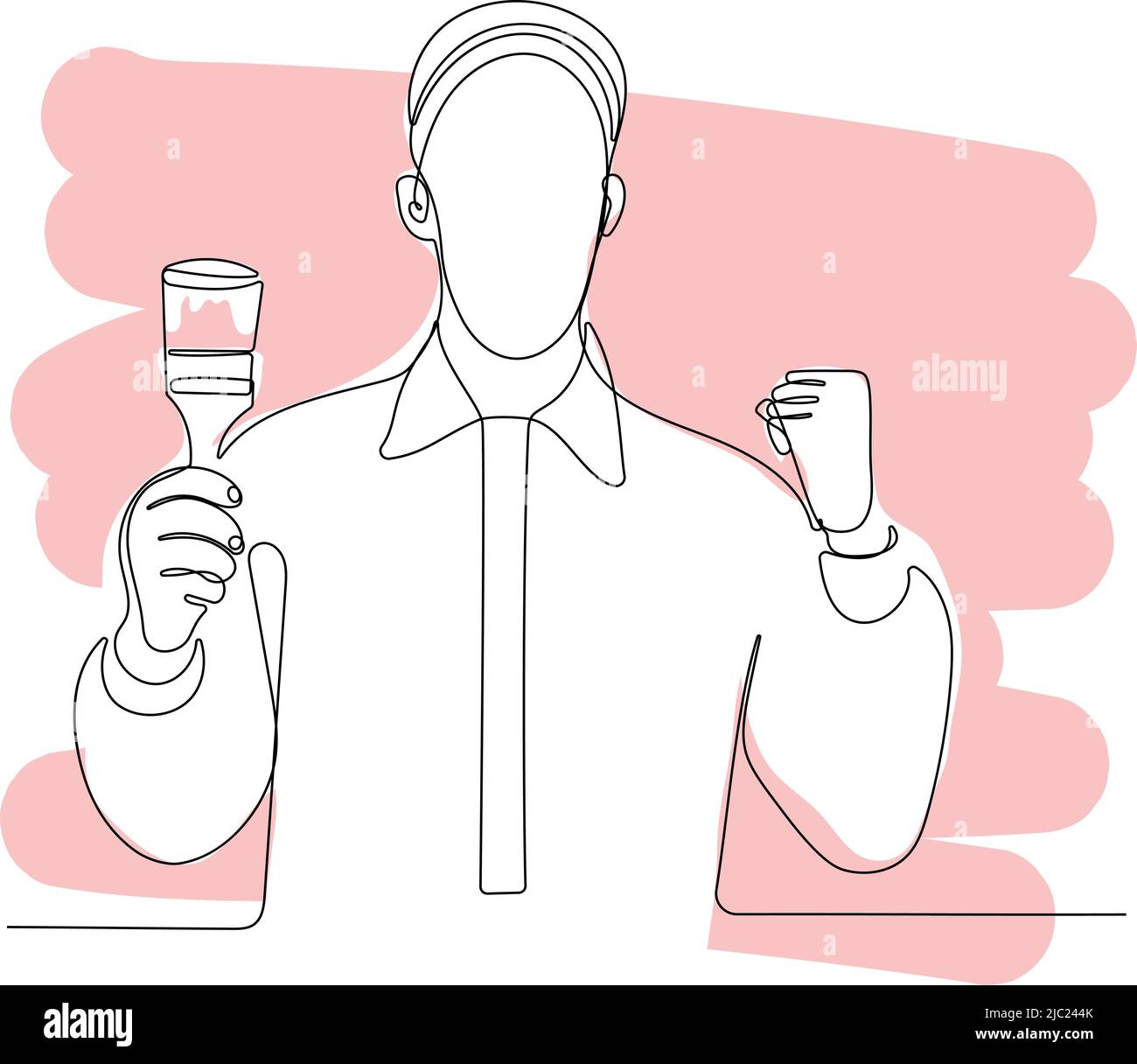 Man idea continuous one hi-res stock photography and images - Alamy