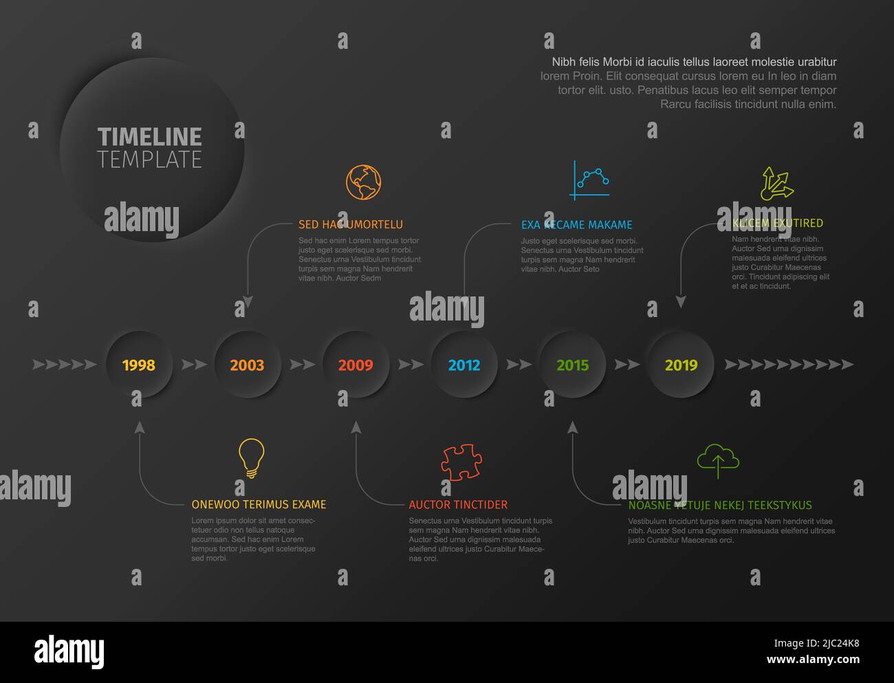 Vector Infographic timeline template with horizontal line made from ...