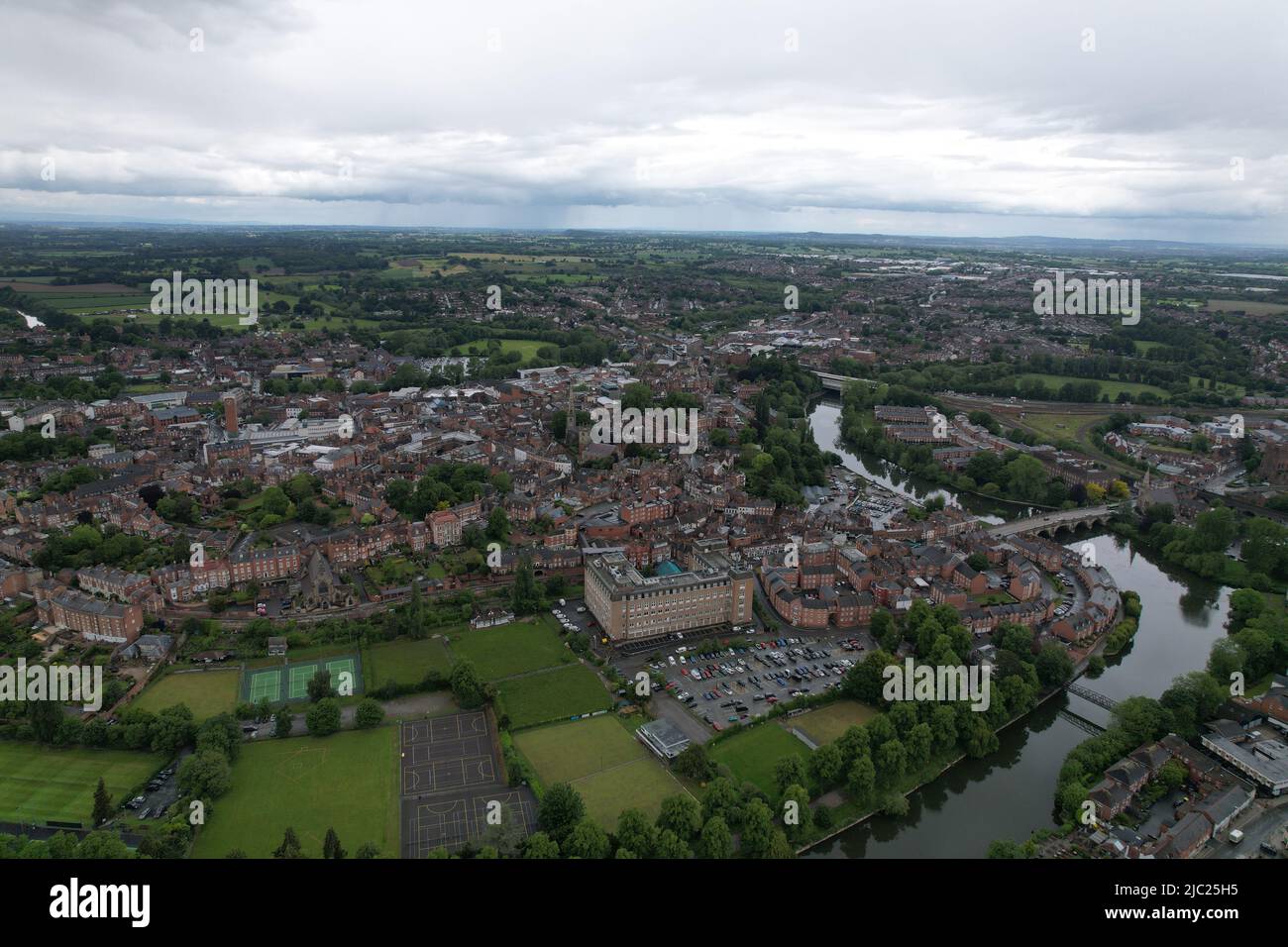 Aerial view of river severn shropshire hi-res stock photography and ...