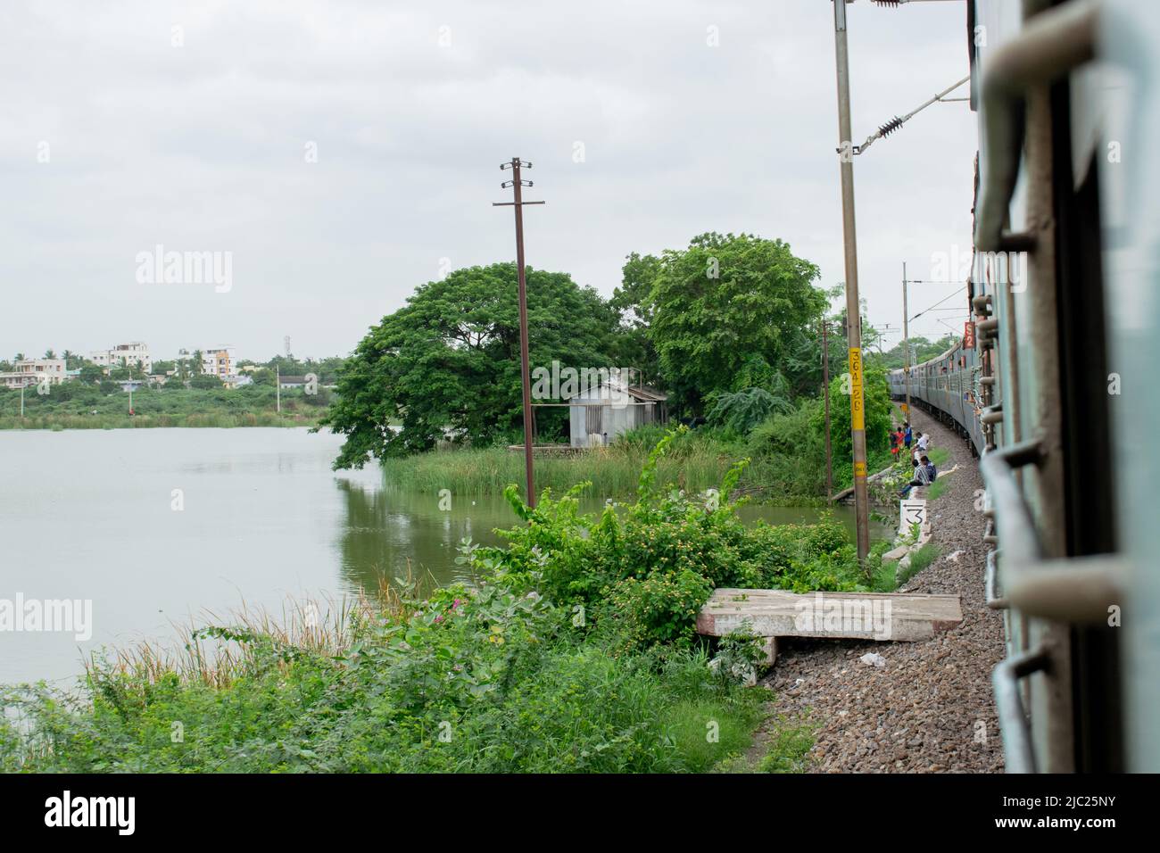 Indian train track hi-res stock photography and images - Alamy