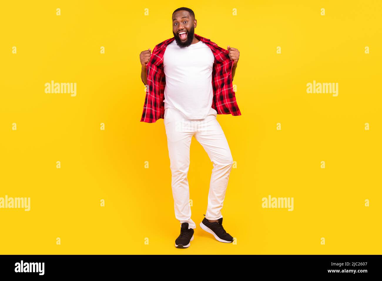 Full body photo of happy young joyful man good mood smile enjoy ...