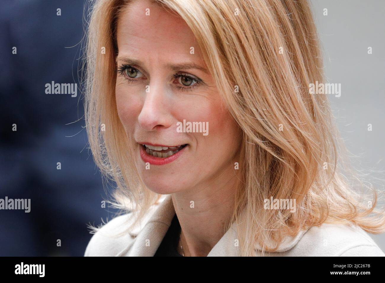 Kaja Kallas, Prime Minister of Estonia, close up face, smiling Stock ... Kaja Kallas, Prime Minister of Estonia, close up face, smiling Stock ...