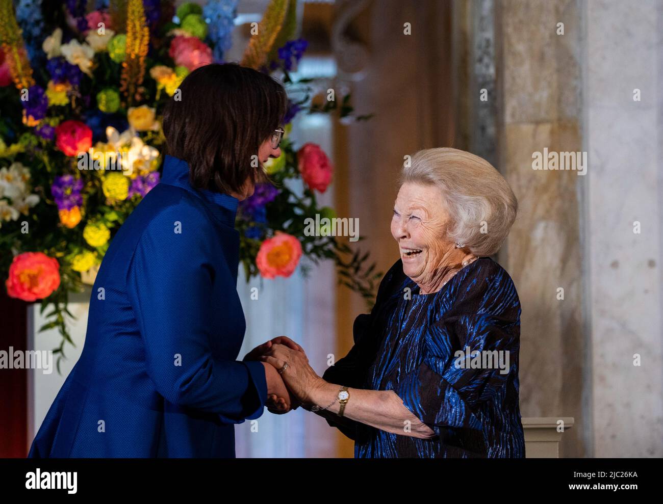 Princess Beatrix at the presentation of the Silver Carnations in the ...