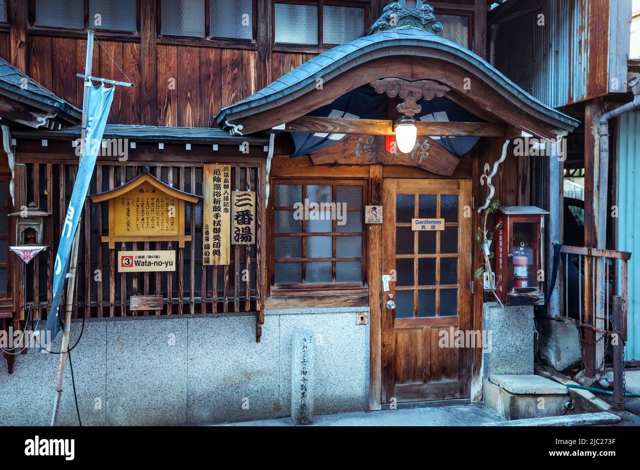 Beautiful View to the Wooden Japanese Styled Buildings in Yudanaka City ...