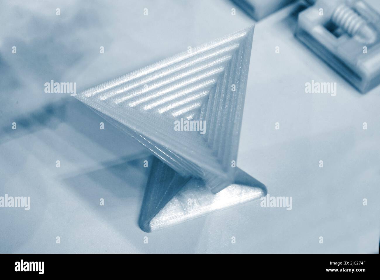 Models printed on 3D printer. Many objects printed on 3D printer made ...