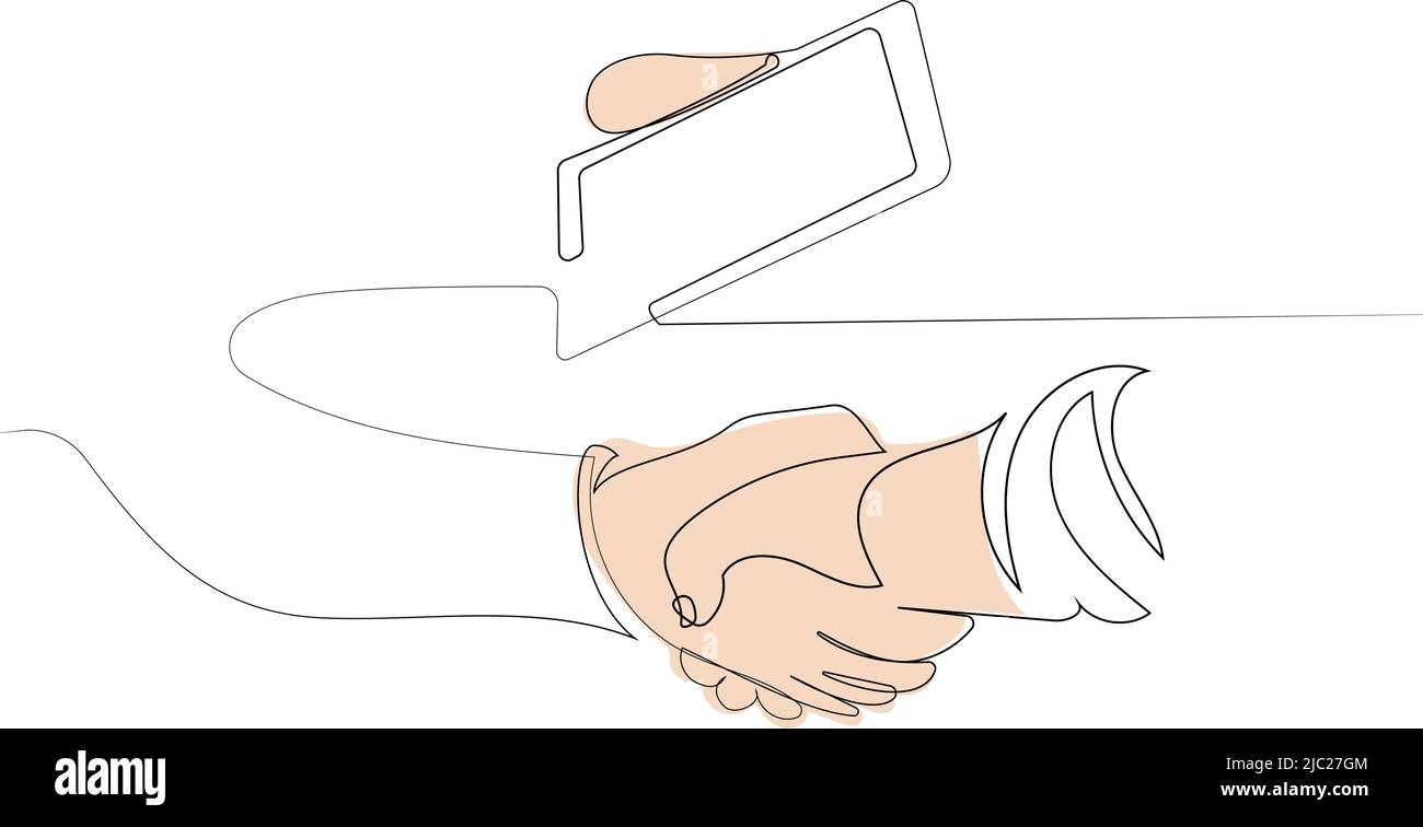 Hands in line art Stock Vector Images - Alamy