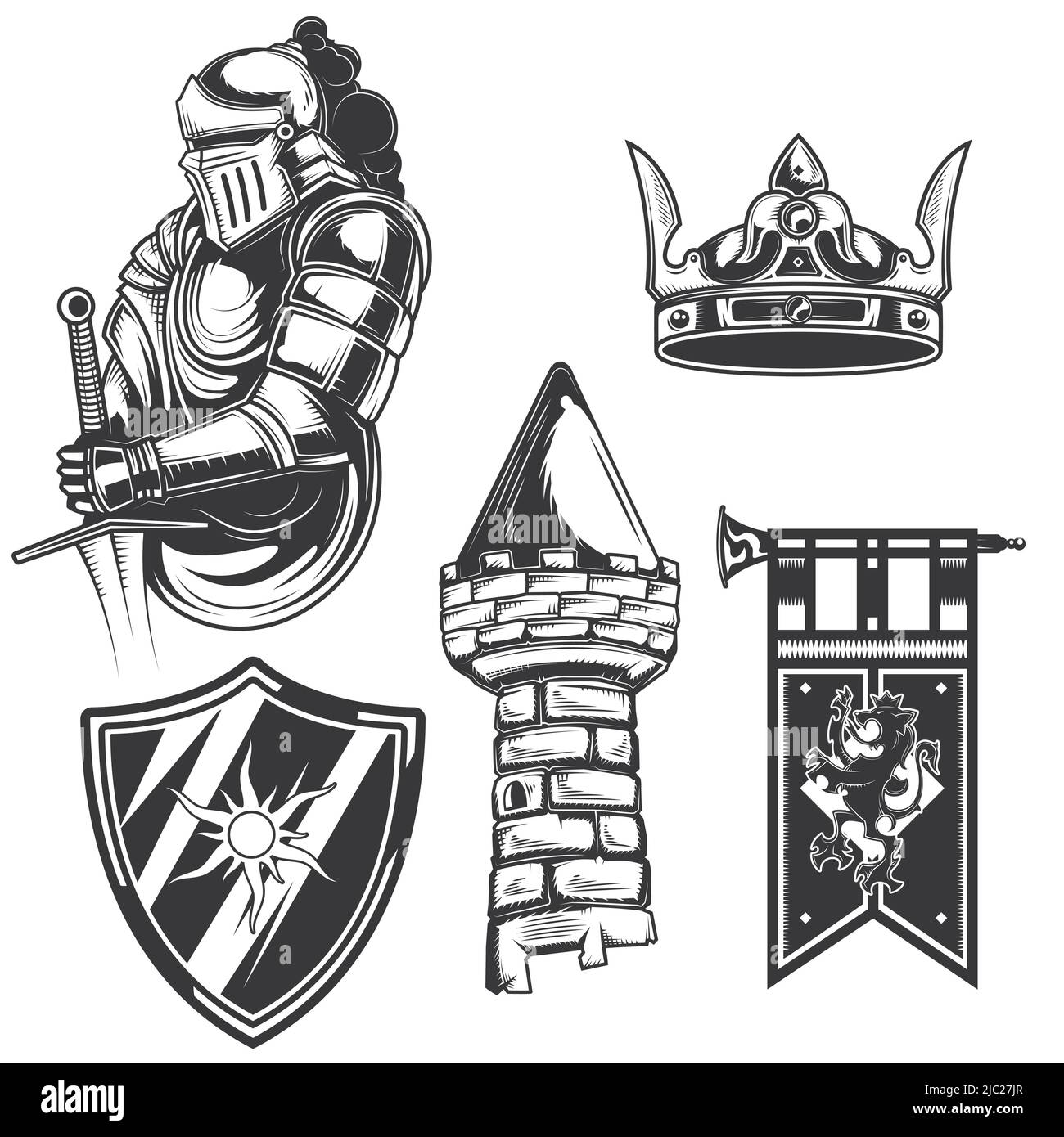 tower; silhouette; armor; template; symbol; battle; monochrome; armour ...