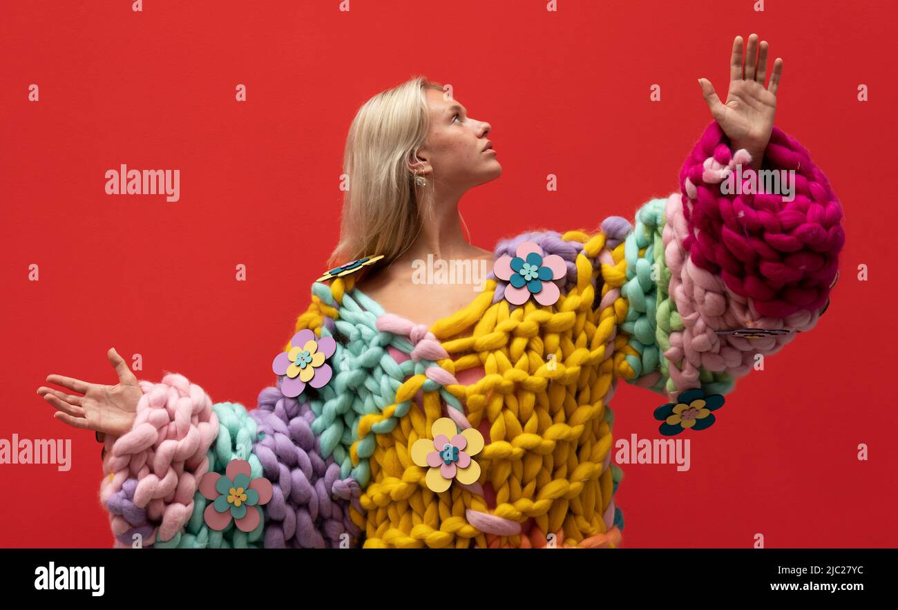 Maisie Ward models a design from the Alana in Wonderland collection by ...