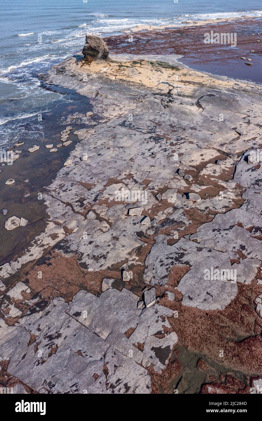 Black Nab at Saltwick Bay Whitby Yorkshire east coast Stock Photo - Alamy