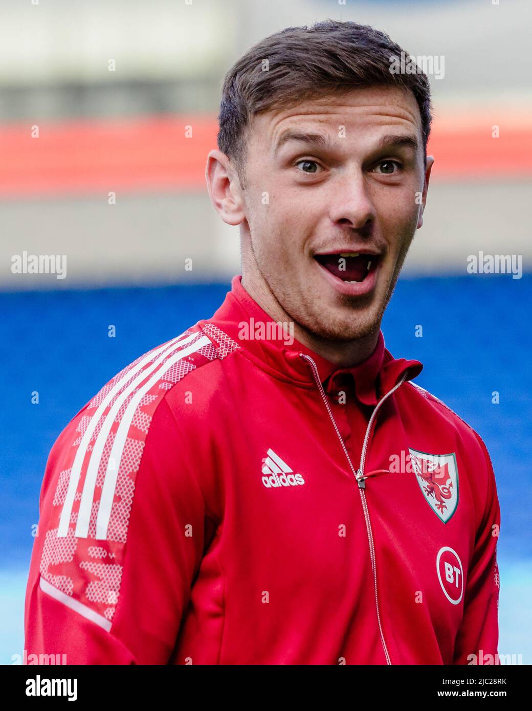 CARDIFF, WALES - 08 JUNE 2022: Wales' Mark Harris prior to the League A ...