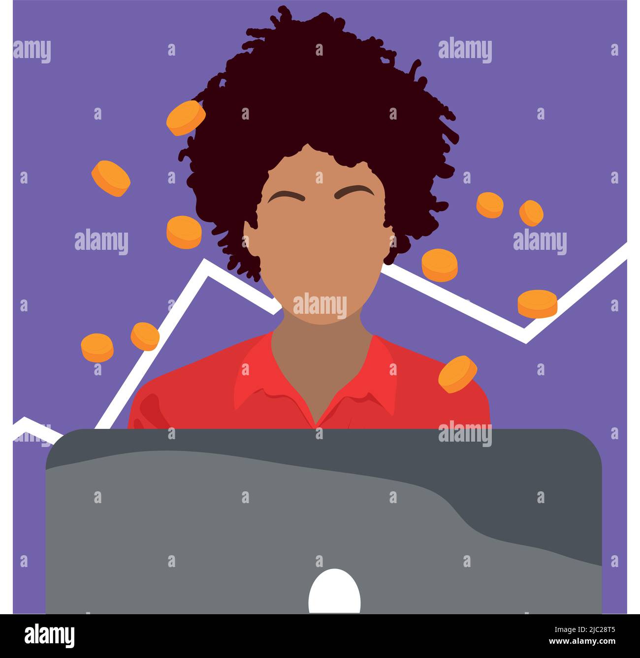 Laptop financial management Stock Vector Images - Alamy