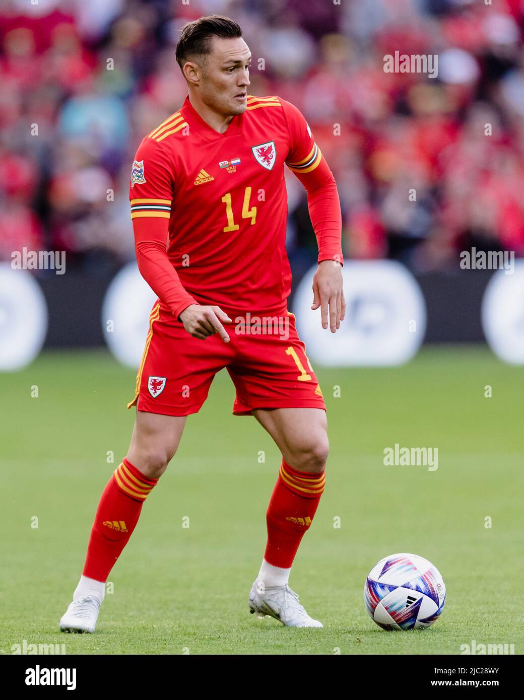 CARDIFF, WALES - 08 JUNE 2022: Wales' Connor Roberts during the League ...