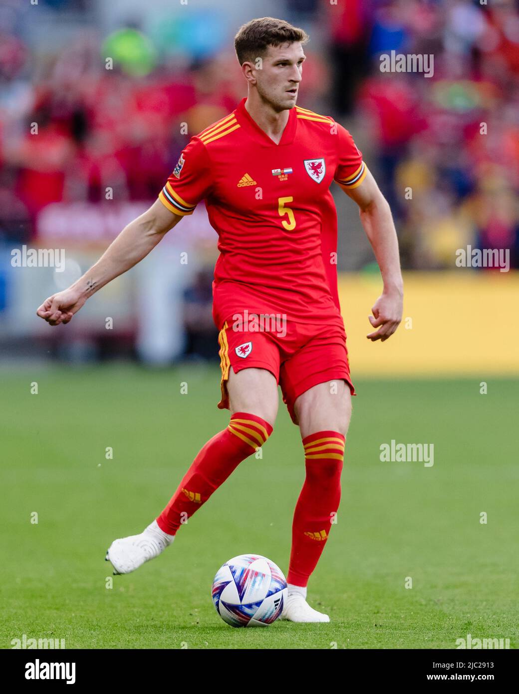 CARDIFF, WALES - 08 JUNE 2022: Wales' Chris Mepham during the League A ...
