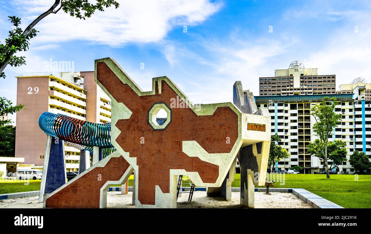 Toa Payoh Dragon Playground, the dragon-shaped sand-based playground ...