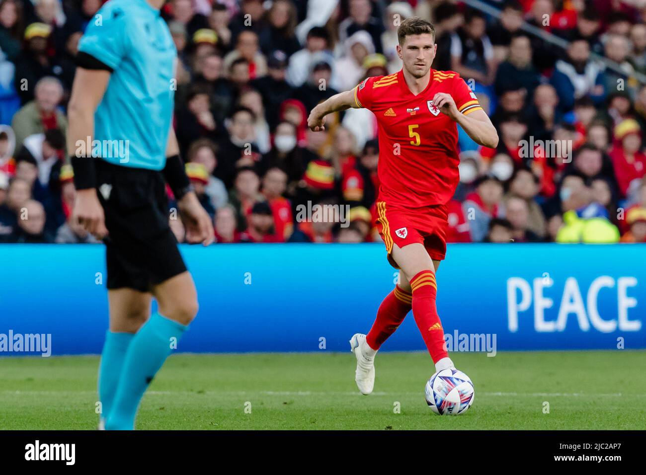 CARDIFF, WALES - 08 JUNE 2022: Wales' Chris Mepham during the League A ...