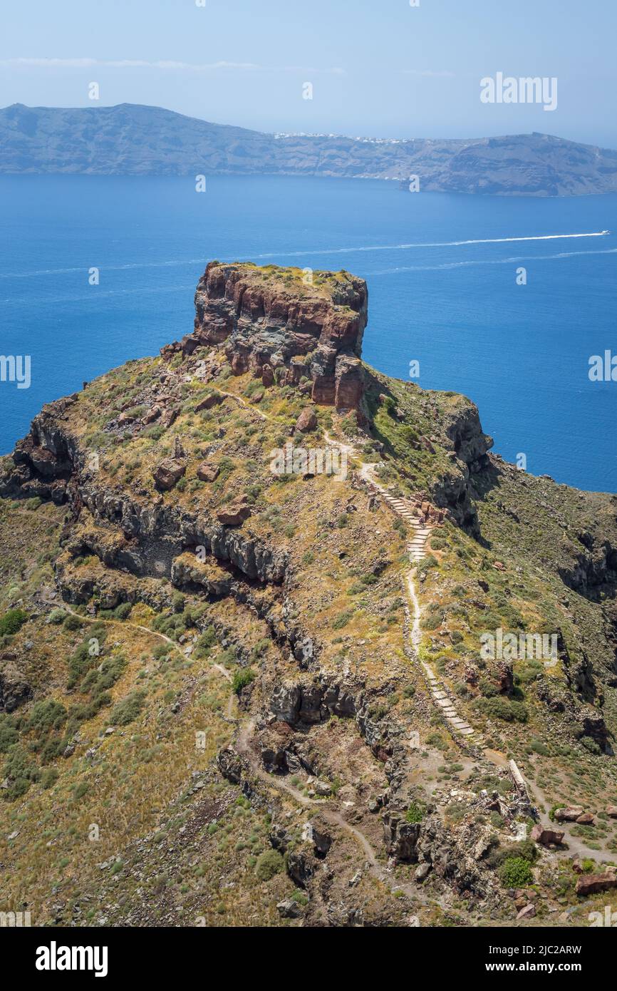 Beautiful volcanic rock formation and nature trial on the island of ...