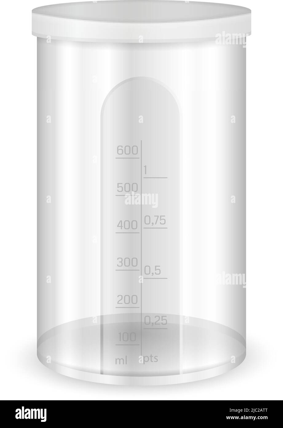 Kitchen calibrated beaker on a white background. Vector illustration ...