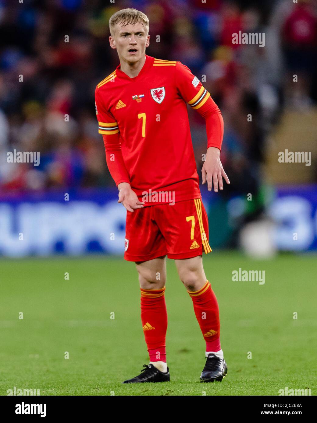 CARDIFF, WALES - 08 JUNE 2022: Wales' Matthew Smith during the League A ...