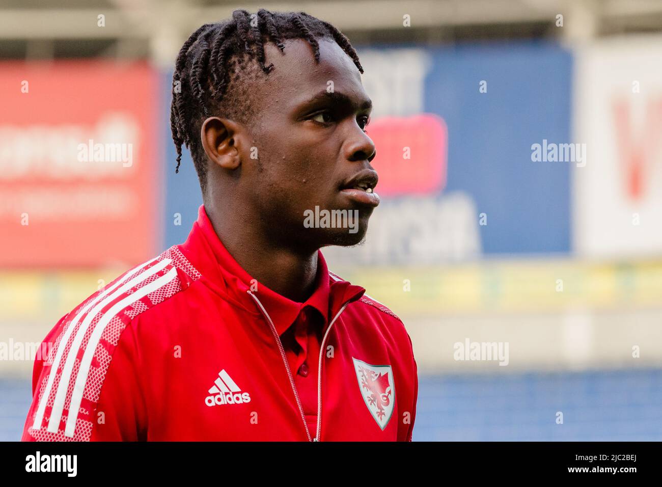 CARDIFF, WALES - 08 JUNE 2022: Wales' Rhys Norrington-Davies prior to ...