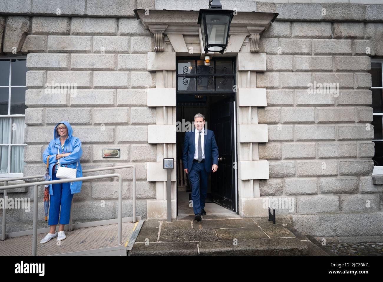 Labour leader Sir Keir Starmer visits Trinity College in Dublin where ...