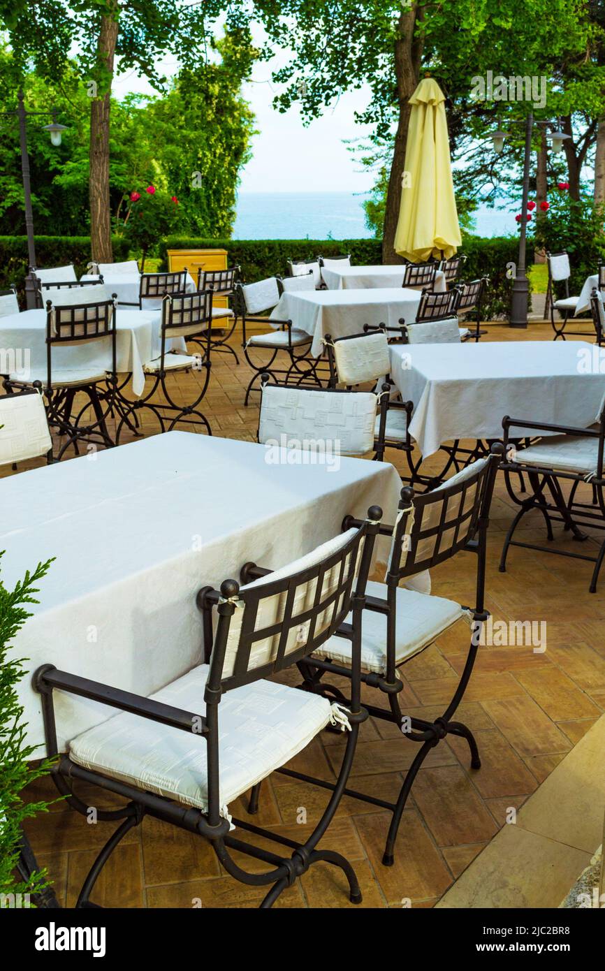 Outdoor seaside restaurant with nice sea view at the Seaside Garden of ...