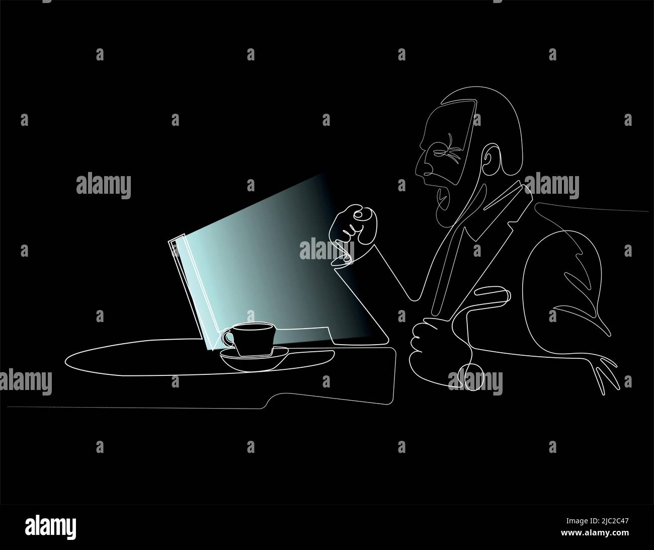 Happy people in line Stock Vector Images - Alamy