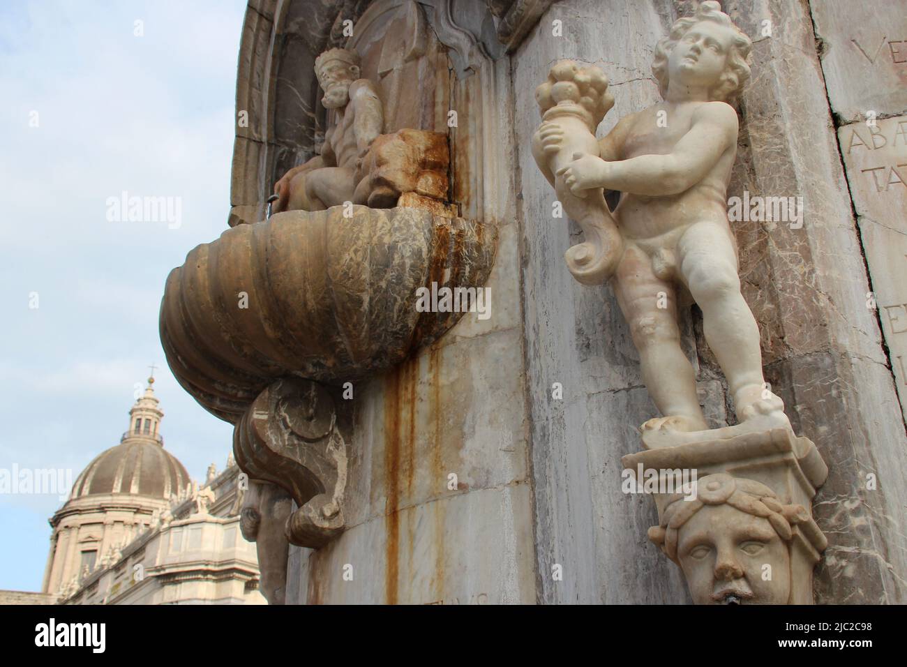 baroque fountain (elephant fountain) in catania (sicily Stock Photo - Alamy
