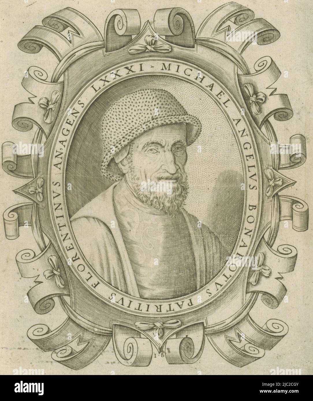 Portrait of Michelangelo Buonarroti, better known as the painter ...