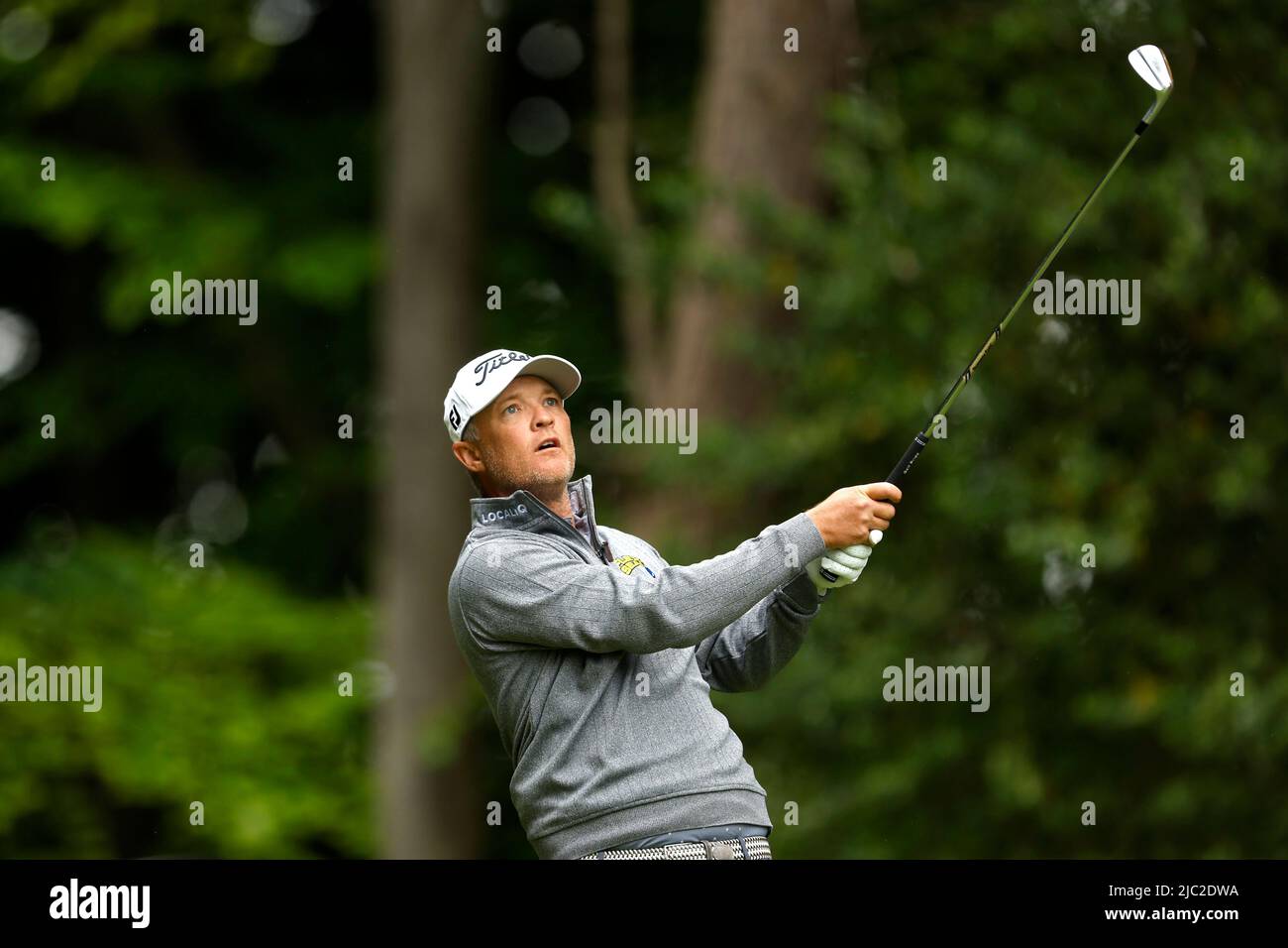Australia's Matt Jones tees off on the 5th hole during day one of the ...