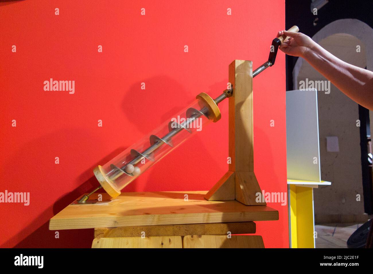 Archimedes screw working model to illustrate how the screw could lift ...