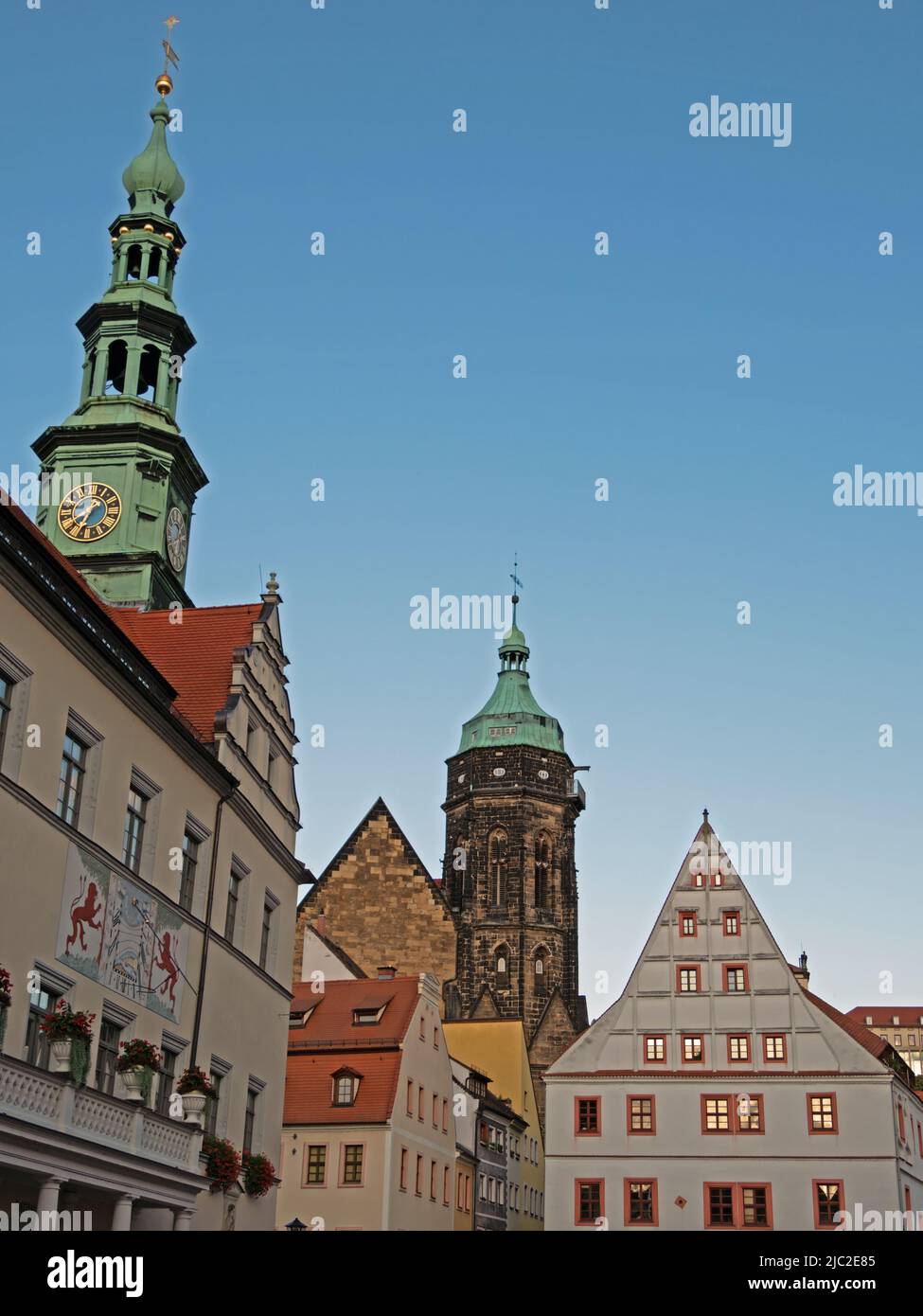 Pirna, Saxony, Germany - 18 September 2019: Pirna Old Town with the ...