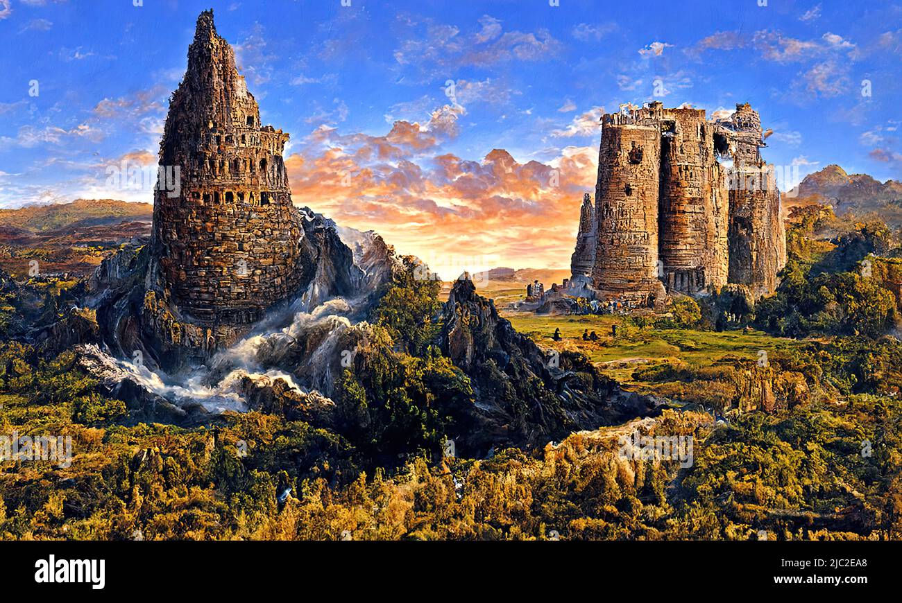 The Valley of Towers Stock Photo - Alamy