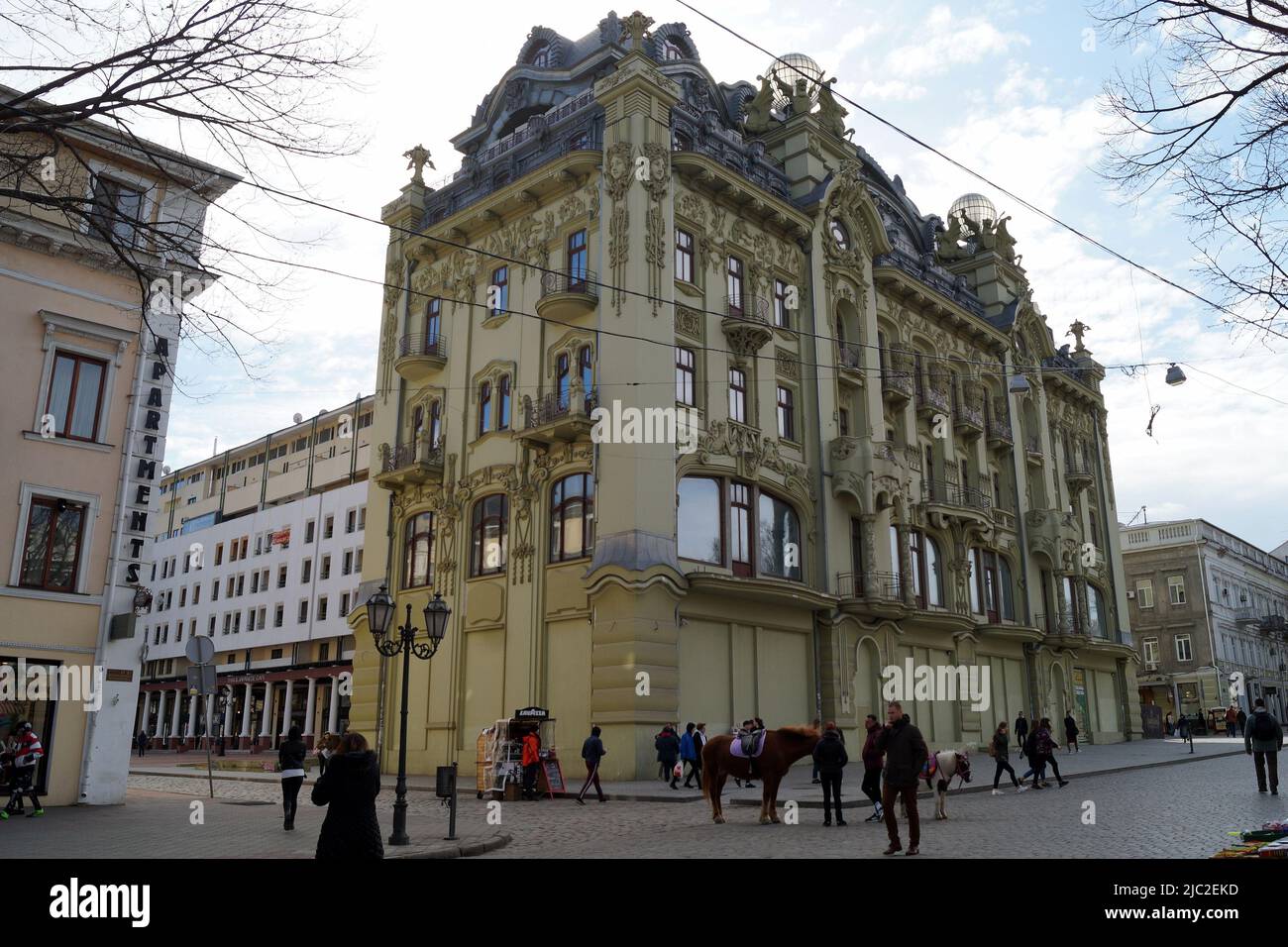Grand Moscow Hotel, built in 1901-1904 in Art Nouveau style, at ...